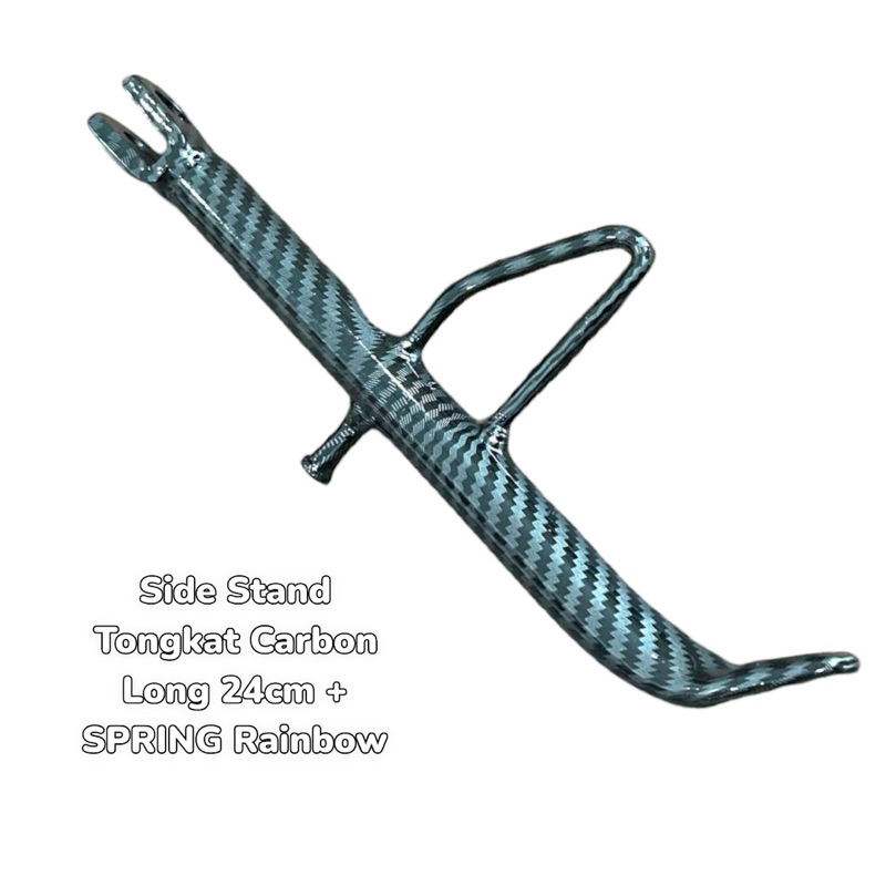 CARBON UNIVERSAL TITANIUM SIDE STAND SINGLE SPRING TONGKAT MOTOR LC135 ...
