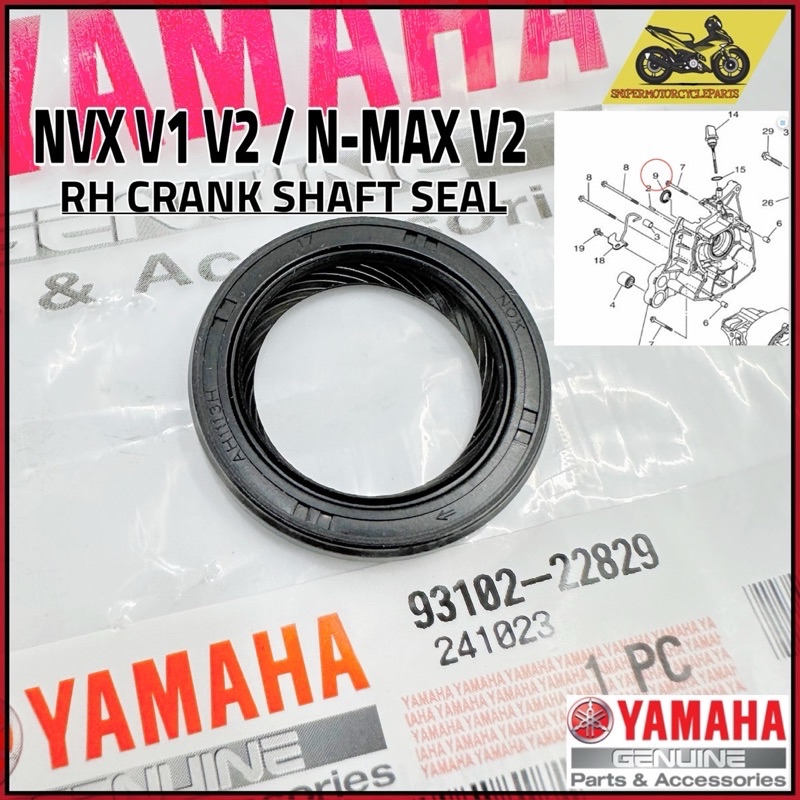 [100% ORIGINAL] NVX V1 V2 / NMAX V2 N MAX LH CVT PULLEY RH CRANK CASE ...