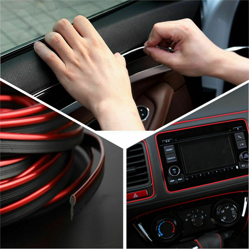 Chrome Decoration Lining Strip Car Interior Dashboard Aircond Door ...