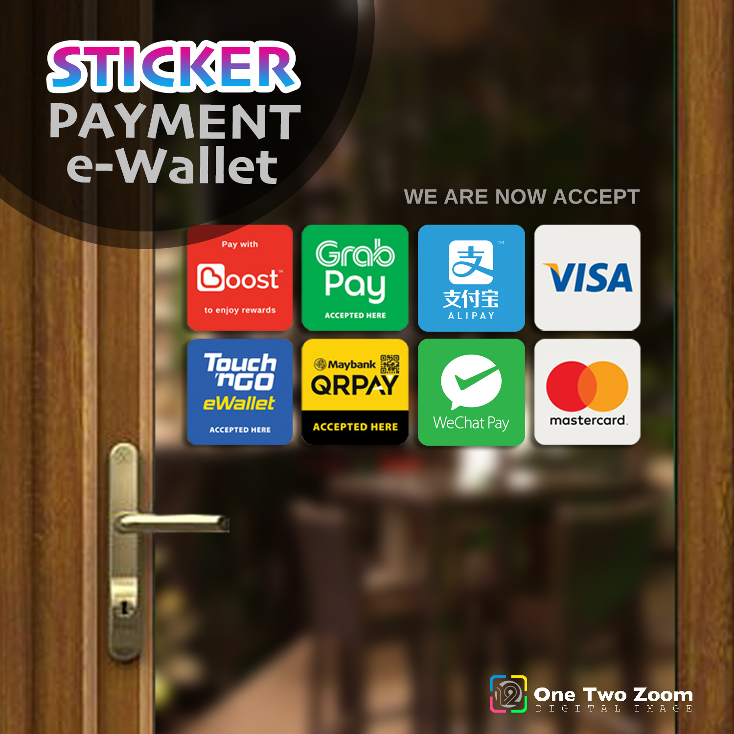 Sticker Only | Self-Adhesive Sticker | Payment e-Wallet Sticker ...
