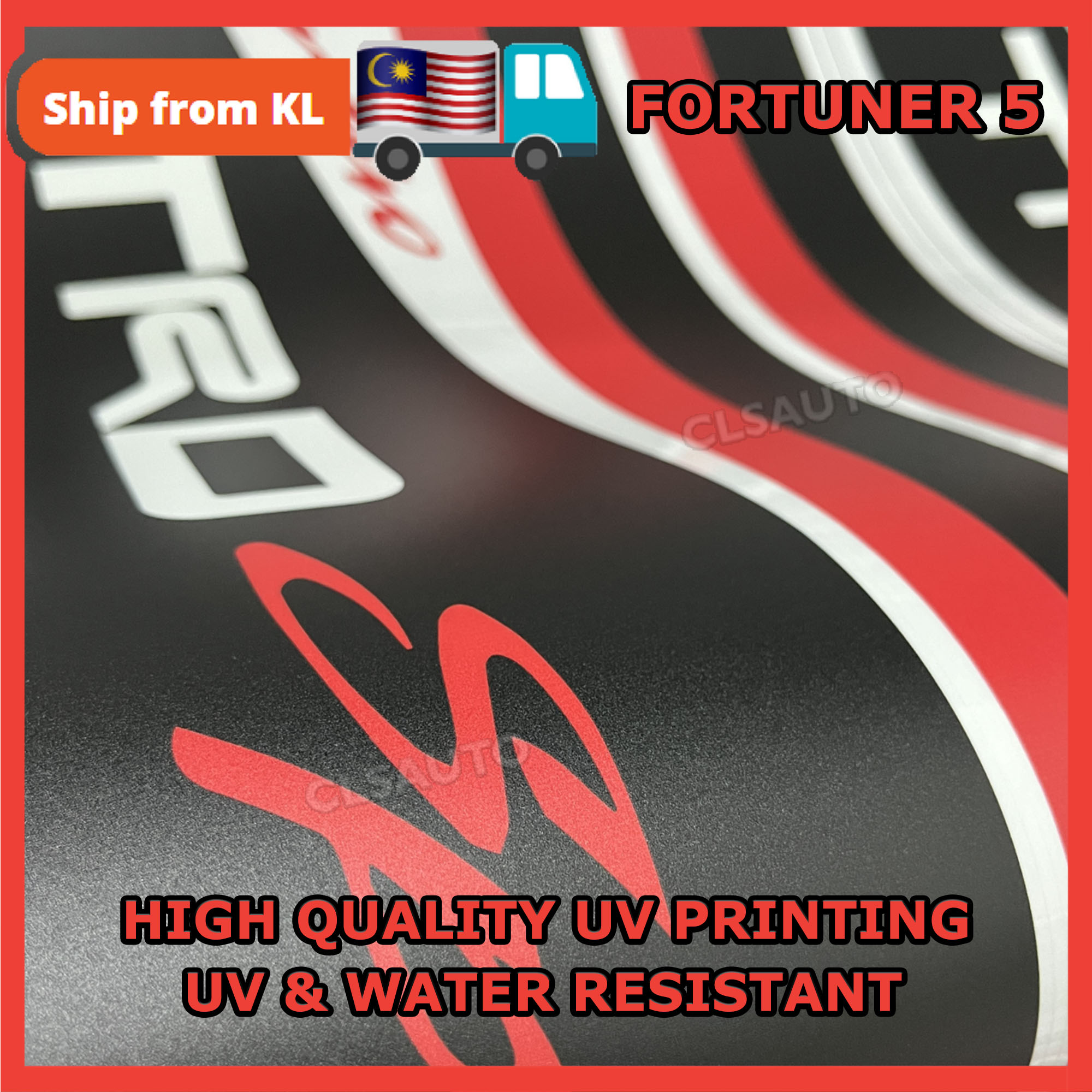 Toyota Fortuner Sticker Design 5 Car Body Side Lining Stripe Decal TRD ...