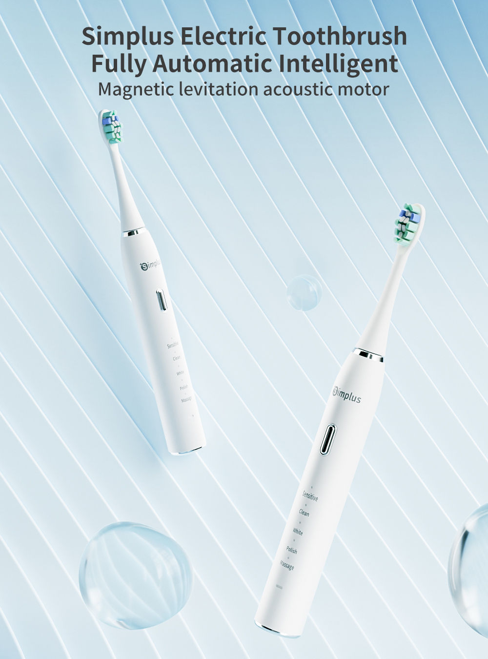 Simplus Electric Toothbrush丨Fully Auto Intelligent Maglev Sound ...