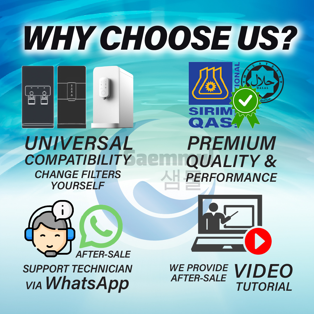 SAEMMUL 8”U TYPE ALKALINE WATER FILTER SET COMPATIBLE FOR MAGIC TONG ...