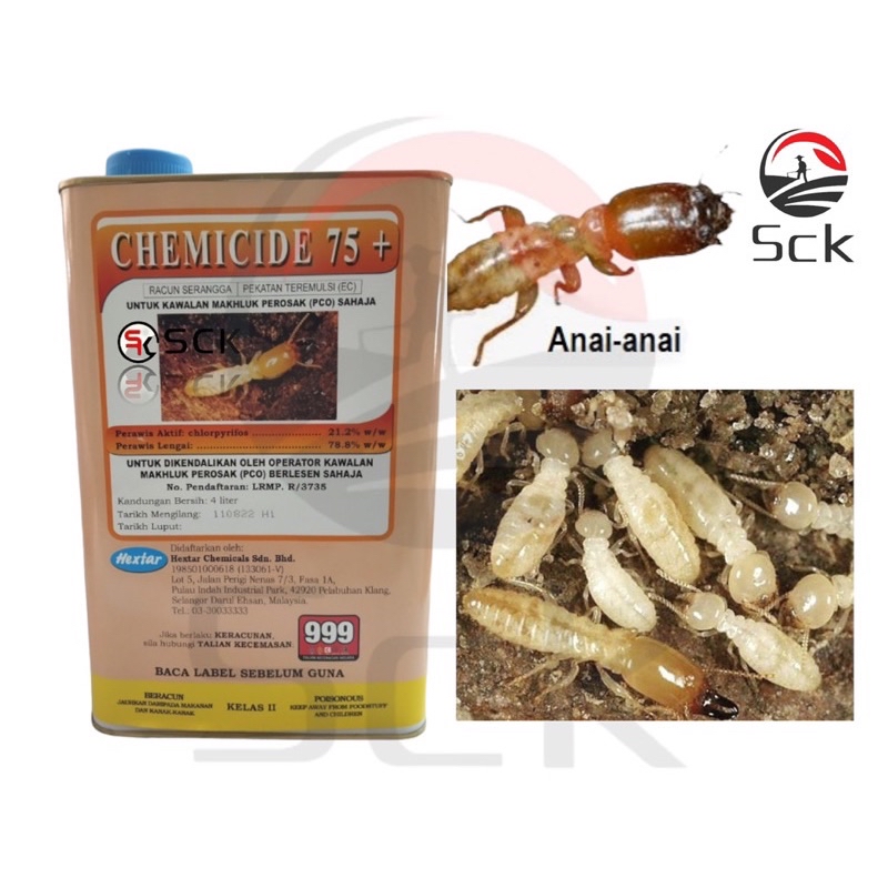 Chemicide 75+ 1Liter/Racun Serangga/Termite Ant killer poison pest ...