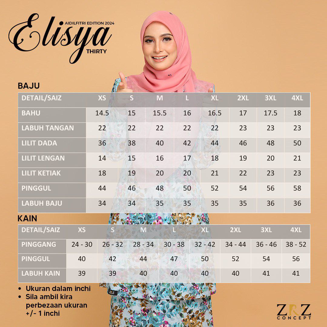 Baju Kurung Tanpa Gosok Elisya Nursing Friendly Berpoket. Baju Kurung Moden Ironless. | Shopee ...