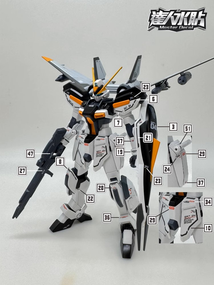 [MASTER DALIN] HO30 HGUC 1/144 GAT DAGGER L GAT-04 WINDAM WATER SLIDE ...