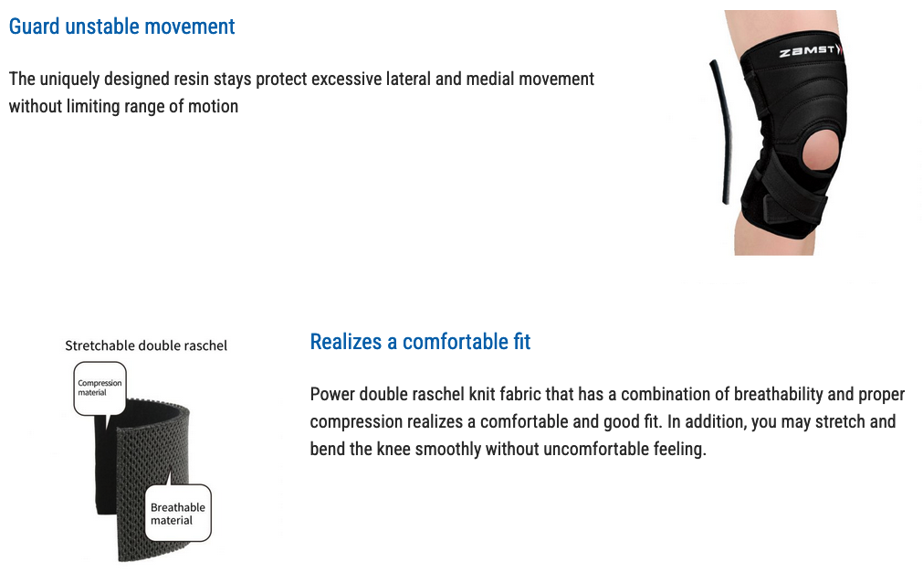 ZAMST ZK-7 (Knee Brace Support) | Shopee Malaysia