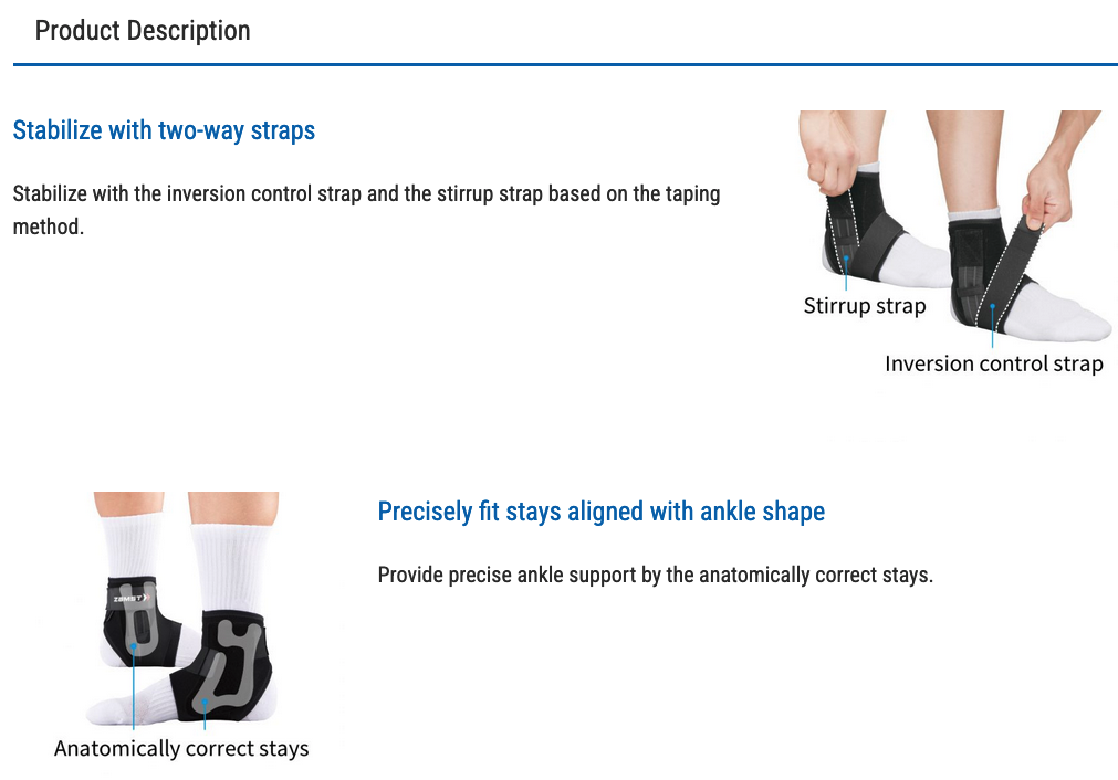 ZAMST A1 Short RIGHT (Ankle Brace Support) | Shopee Malaysia