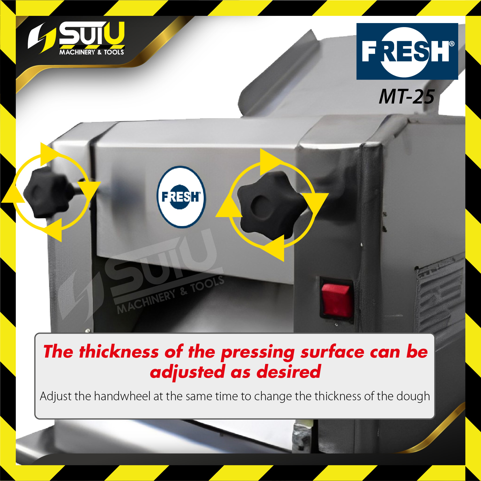 [100% ORIGINAL] FRESH MT-25T / MT25T Dough Sheeter & Noodle Machine 0.37kW (1.5MM / 2MM ...