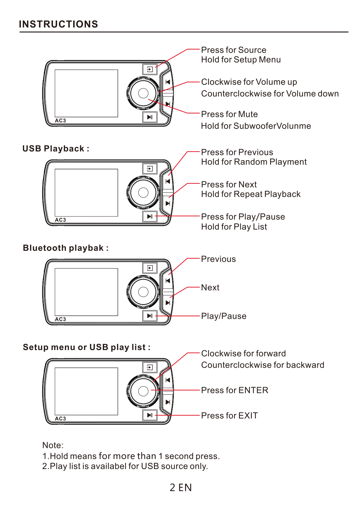 Nakamichi AC3 DSP Remote Controller | AC3 Remote | Sound Effect | Subwoofer Control | Shopee ...