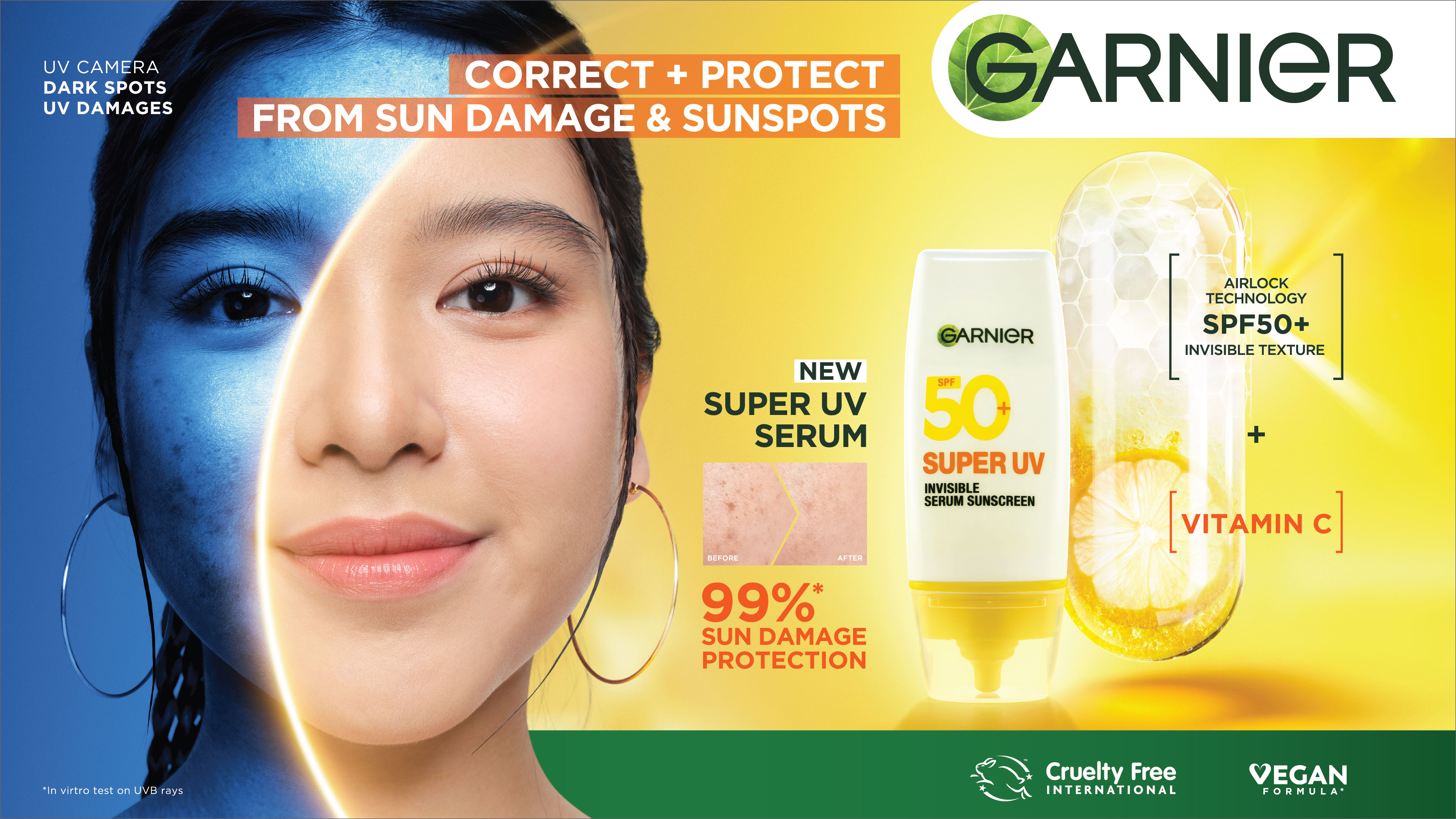 Garnier Bright Complete Super UV Serum Sunscreen (30ml) / Super UV ...