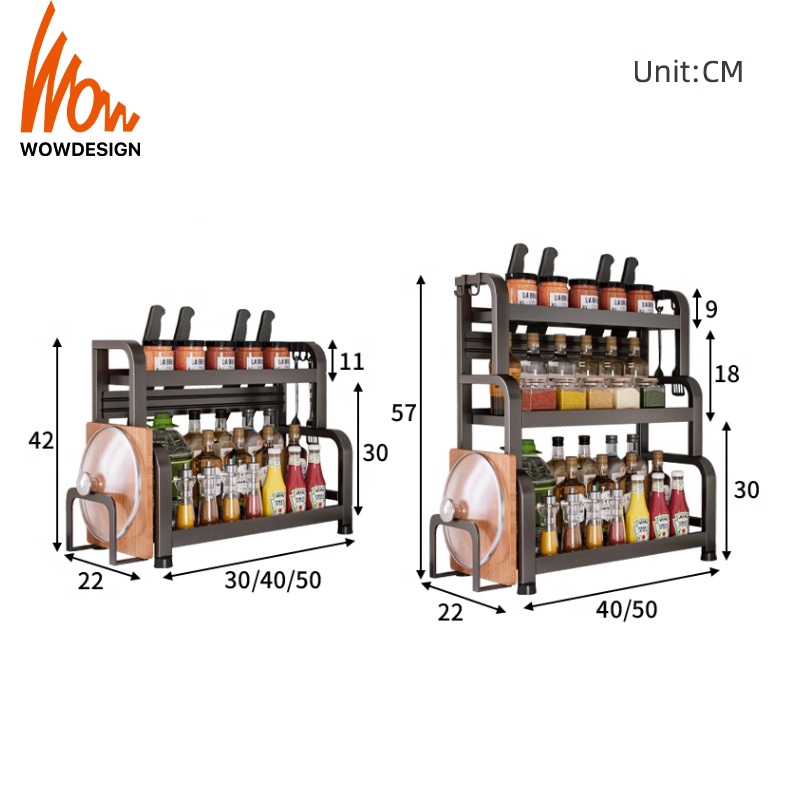 Kitchen Storage Rack Spice Rack Kitchen Rak Rempah Kitchen Organizer ...