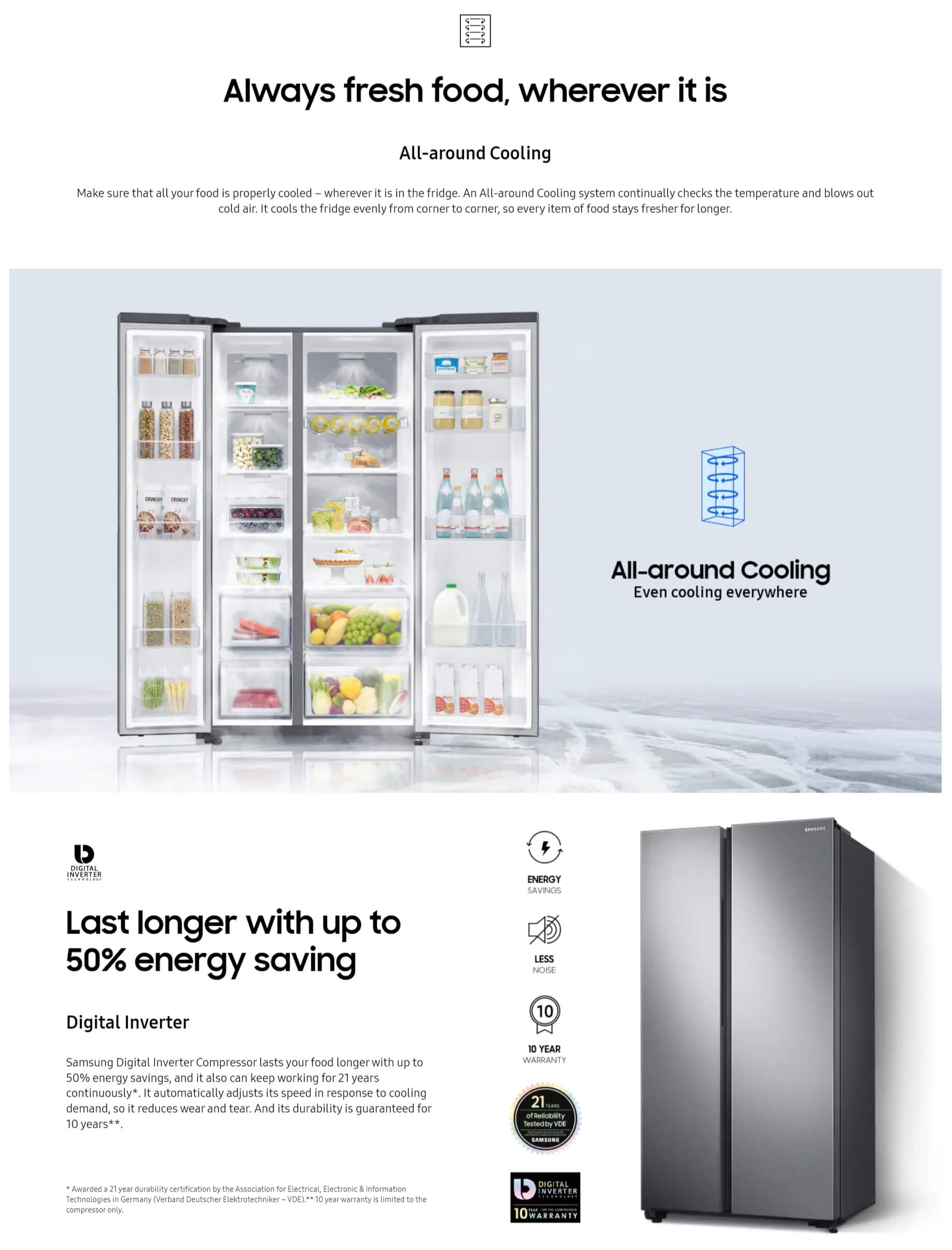 [Klang Valley Delivery Only] Samsung RS62R5031SL/ME Side By Side Fridge ...