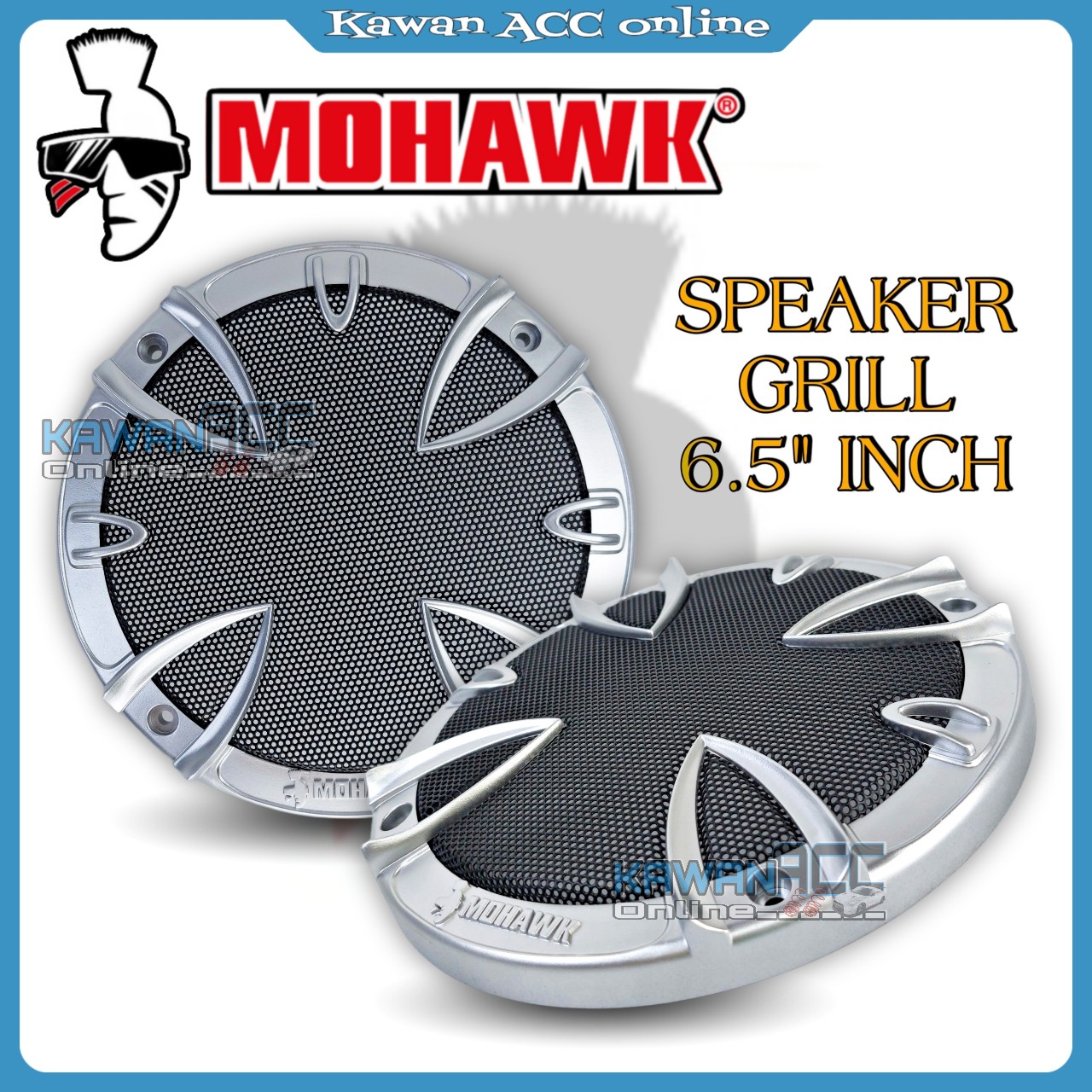 2Pcs MOHAWK 6.5" inch Speaker Grill / Cover Plastic Grill Universal ...