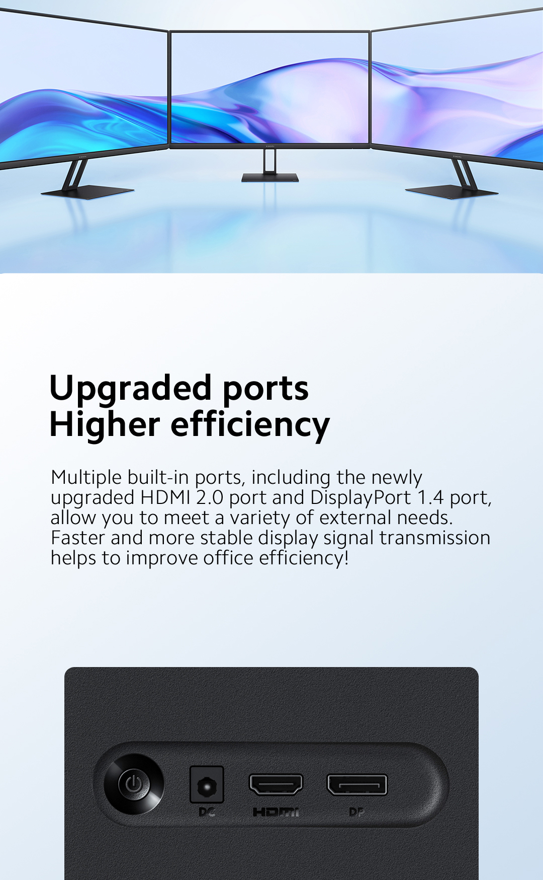 Xiaomi Monitor A27i 1080P/100Hz refresh rate/HDMI 2.0+DP 1.4 port/IPS ...