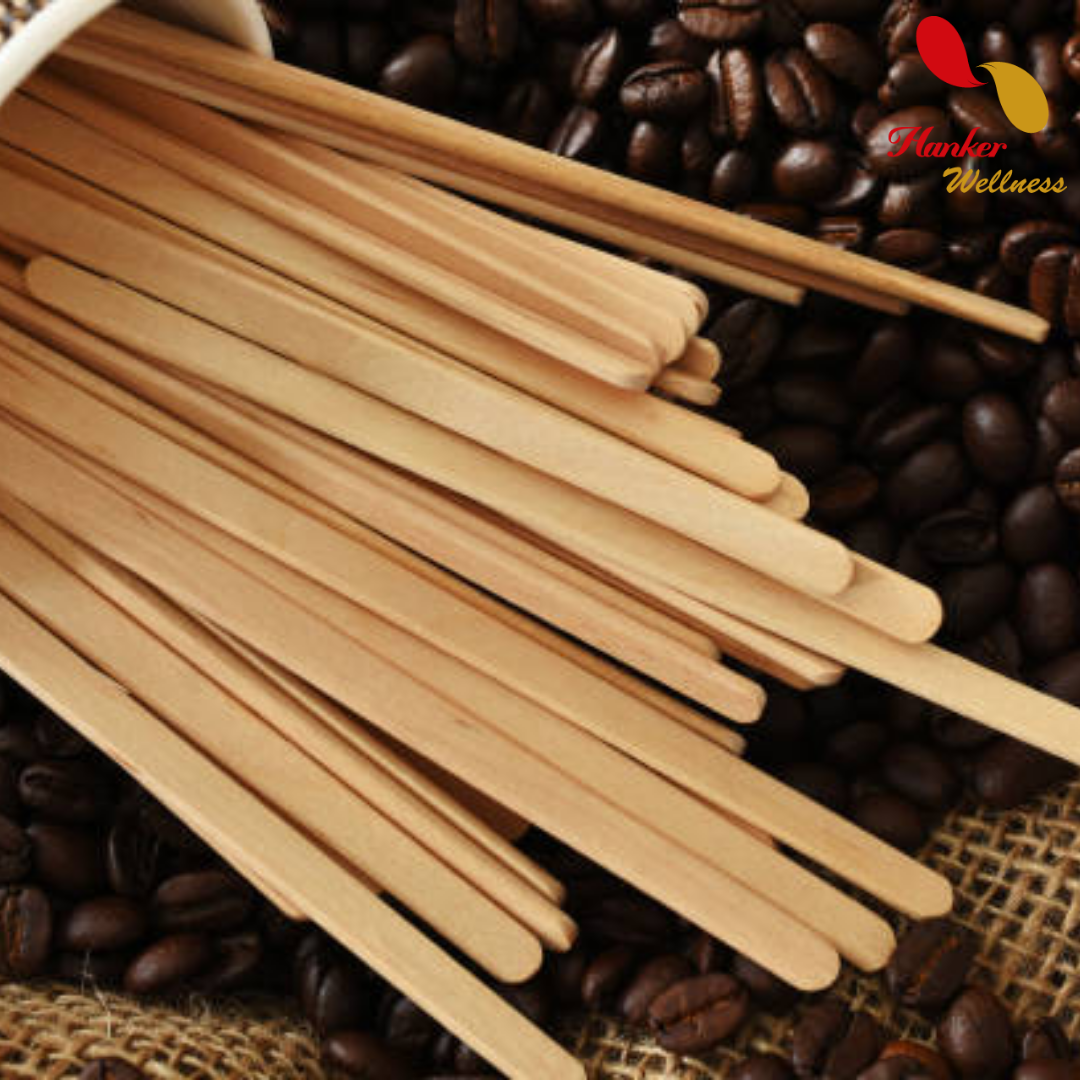 Disposable Wooden Coffee Stirrers Round-End Biodegradable Pengacau Kayu ...