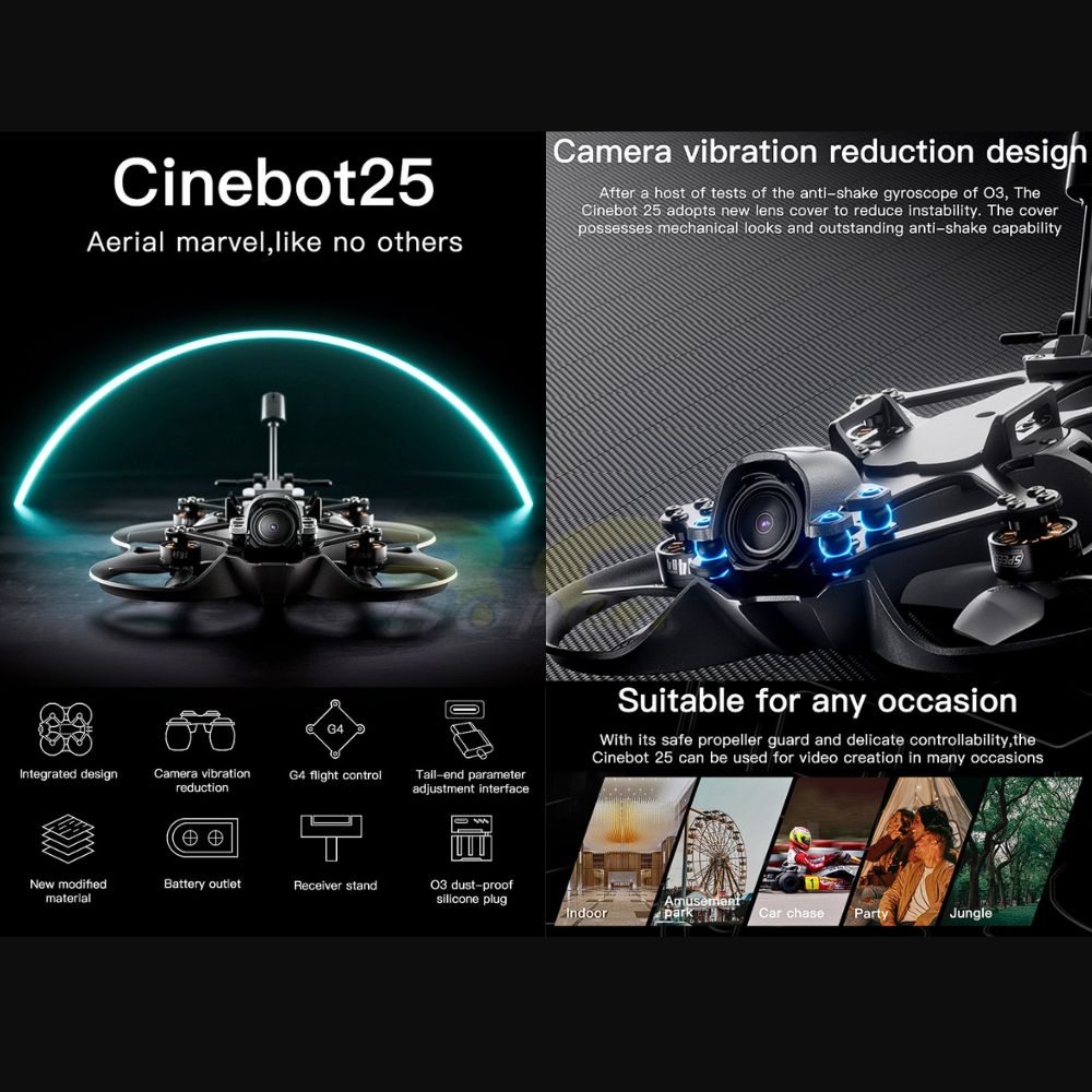 GEPRC Cinebot25 S HD w/ DJI 03 Air Unit 115mm 2.5Inch 4S FPV Drone ...