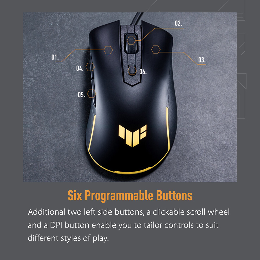 ASUS TUF Gaming Gear Combo TUF Gaming Mouse M3 and TUF Gaming Keyboard ...