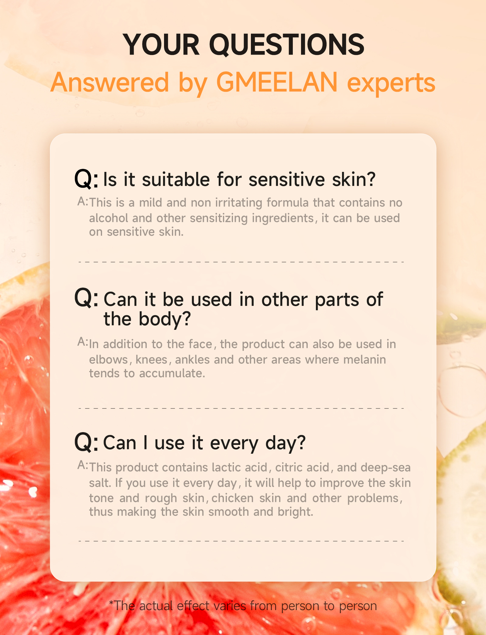 GMEELAN Skincare Set Orange Face Scrub Exfoliating Brightening Gel ...