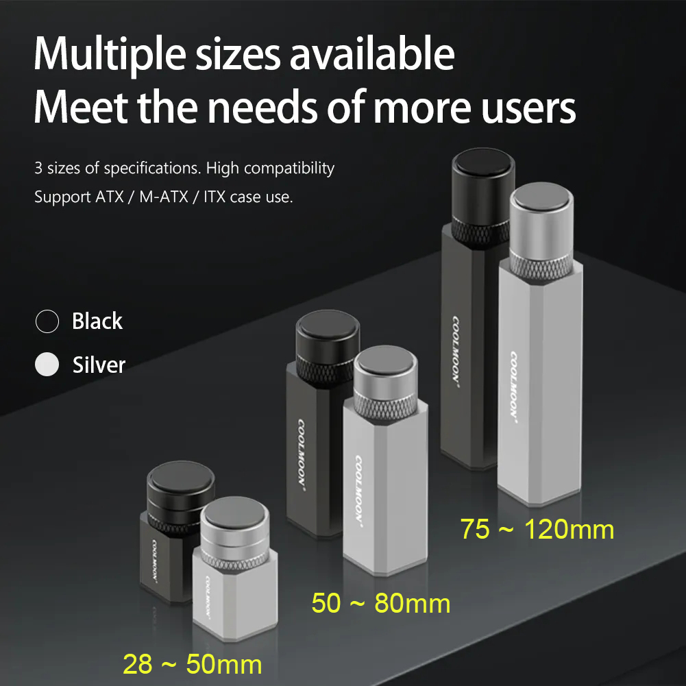 COOLMOON GH Aluminum GPU Holder Stand Graphics Card Stand Adjustable ...