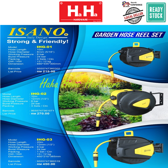 Kekili Hos Air ISANO 10M 20M Wall Mounted Automatic Reel Retractable ...