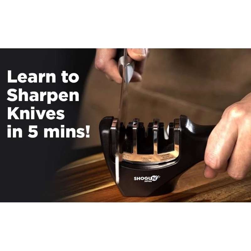 Shogun Knife Sharpenar/Cleaver 18cm/Chef's Knife 20cm/Utility Knife 12 ...