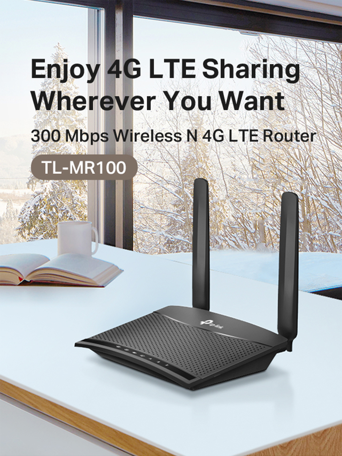 TP-Link TL-MR100 300 Mbps Wireless N 4G LTE Wifi B28 Mod MR100 Router ...