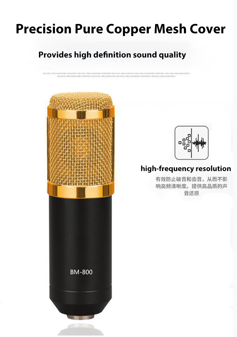 SUNATUR BM800 Condenser Microphone Professional Studio Podcast Mic Kit (3.5mm Port) | Shopee ...
