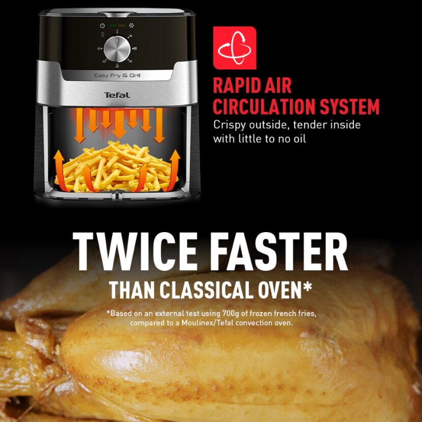 Tefal Ultra Fry Healthy Air Fryer 4.2L | EY111B40 EY111B Grill Toast ...