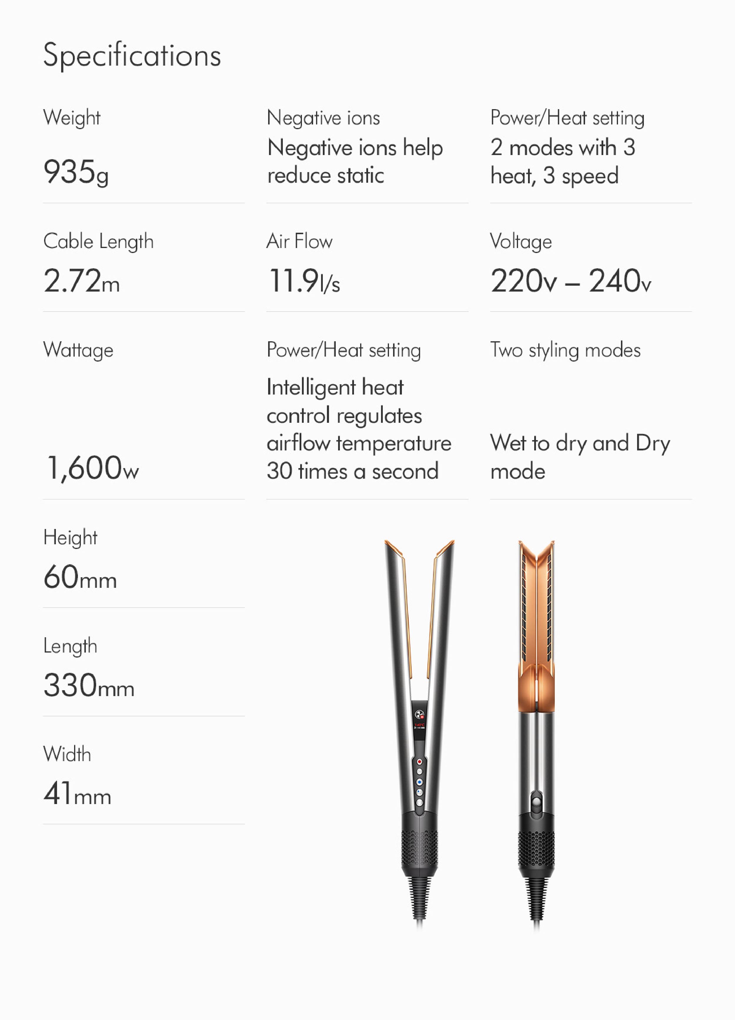 [SHOPEE EXCLUSIVE] Dyson HT01 Airstrait ™️ wet to dry straightener ...