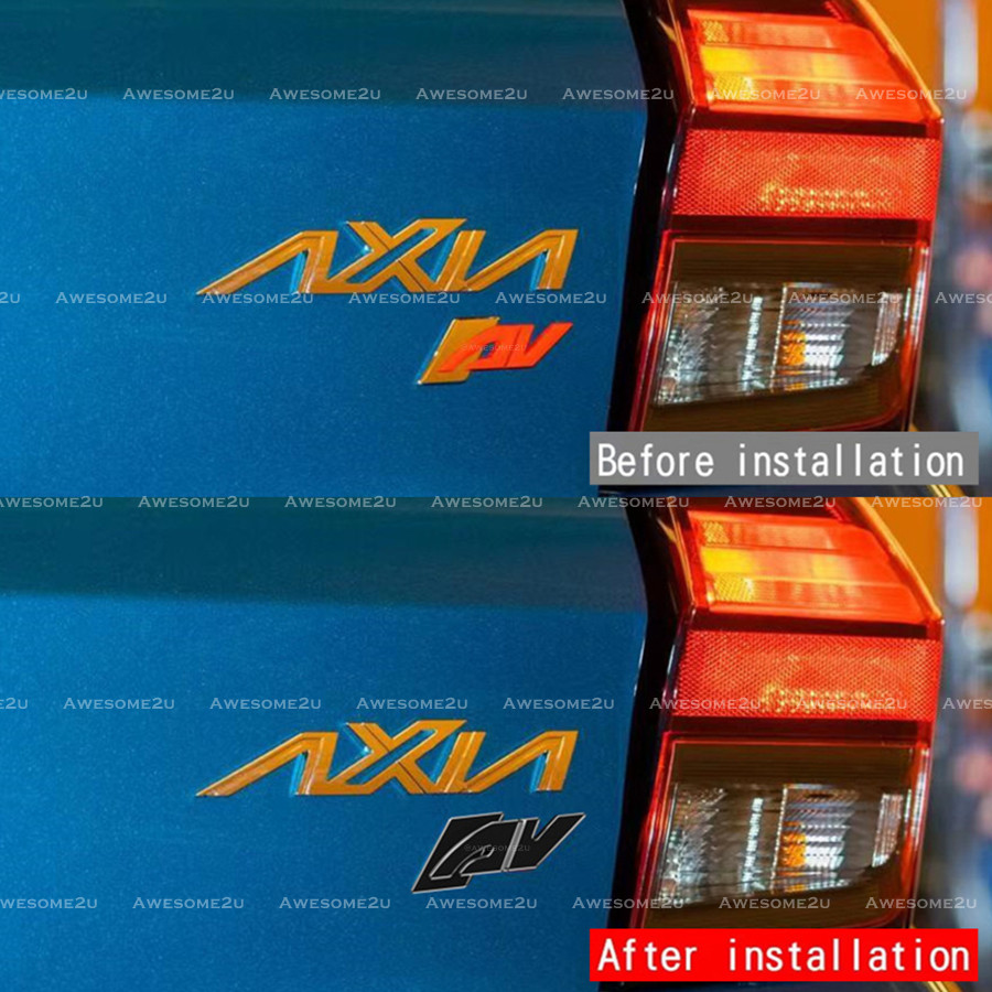 Awesome2u Perodua New Axia 2023-2024 AV Spec Logo Emblem Frame Cover AV ...