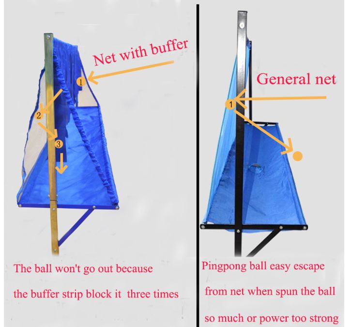 Moveable Standing Ping Pong Ball Net Collector Table Tennis Ball ...