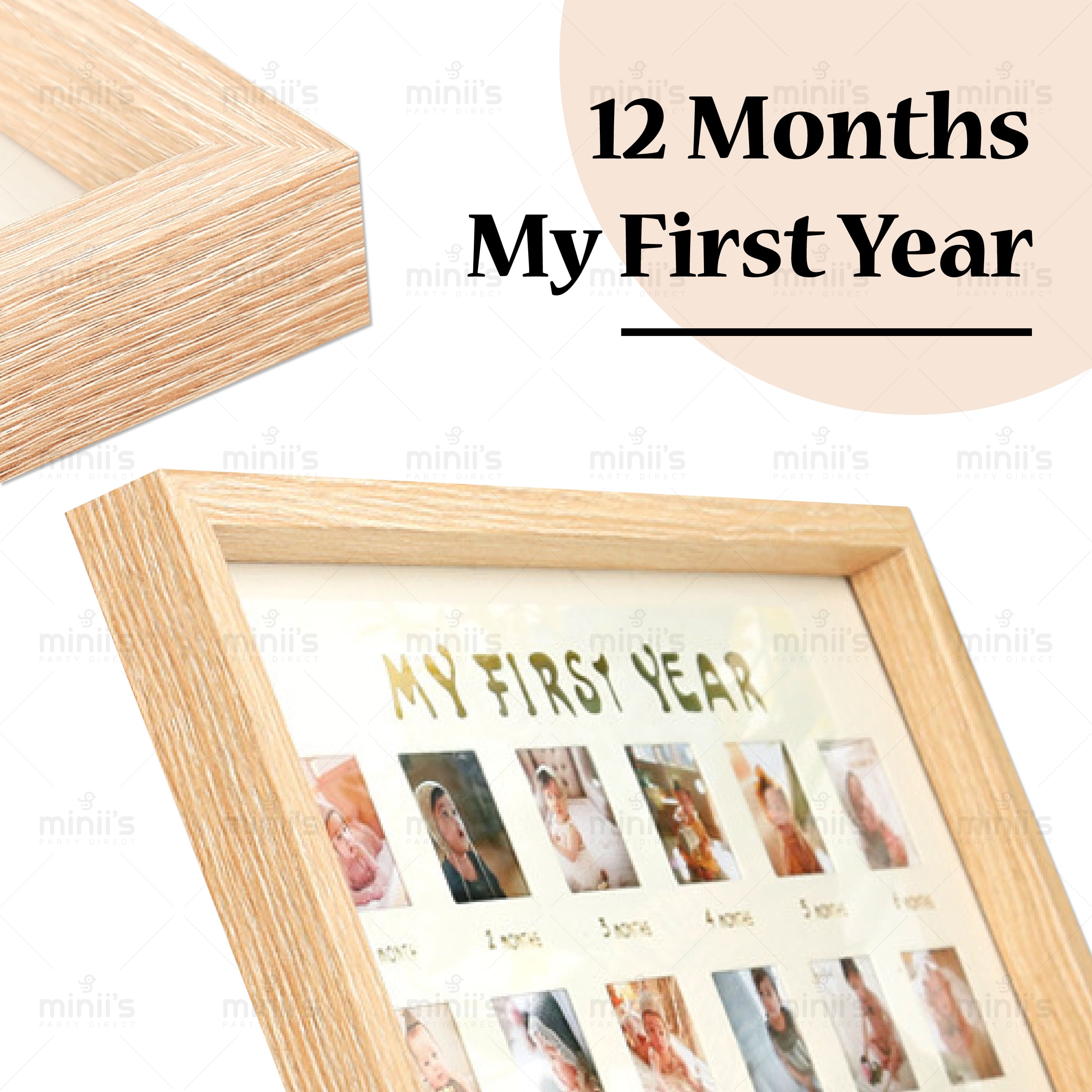 MINIIS PARTY My First Year Photo Frame 宝宝相框 Baby First Year Photo Frame ...
