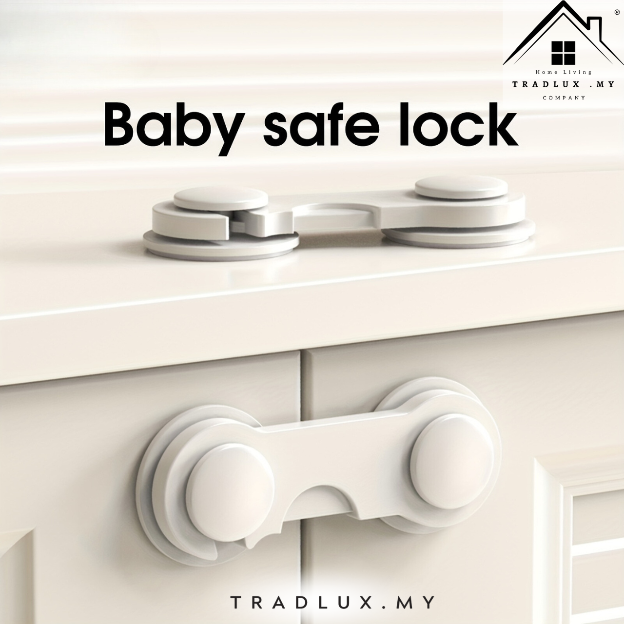 Safety Lock Anti-Theft Children Drawer Lock No Drill Safety Lock ...
