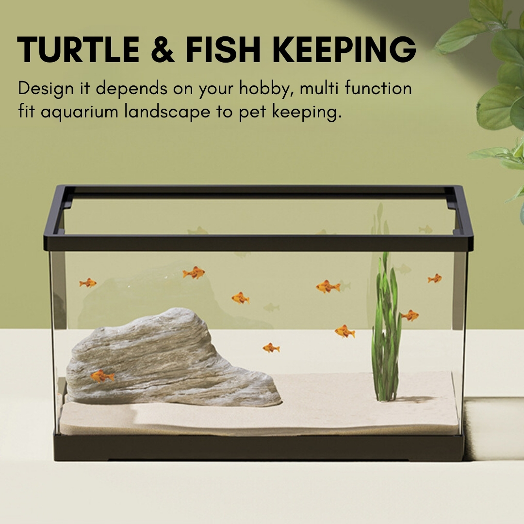 Nomoy Pet Turtle tank S/M/L aquarium fish tank high transparent light frog tank PET tank ...