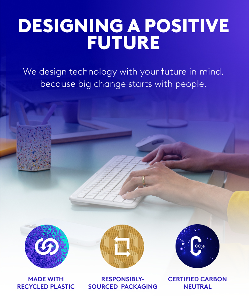 Logitech K950 Signature Slim Wireless Keyboard Sleek Design Switch Typing Between Devices