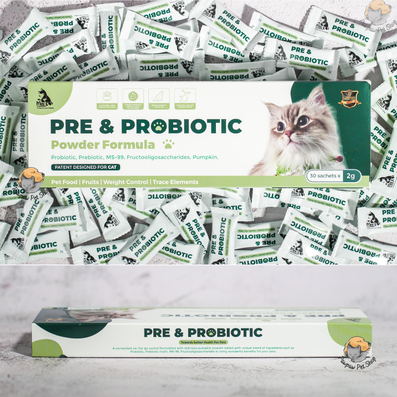 MAX & PAW PREBIOTIC & PROBIOTIC POWDER All Natural Pet Supplement ...