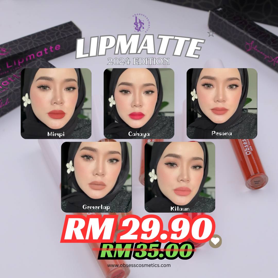 [CLEARANCE SALE] OBSESS COSMETICS LIPMATTE RAYA 2024 | Shopee Malaysia