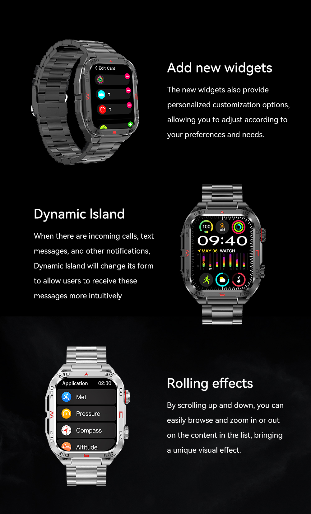 Maxwear Smart Watch GT6 PRO 2.05inch Bluetooth Call GPS IP68 Waterproof ...