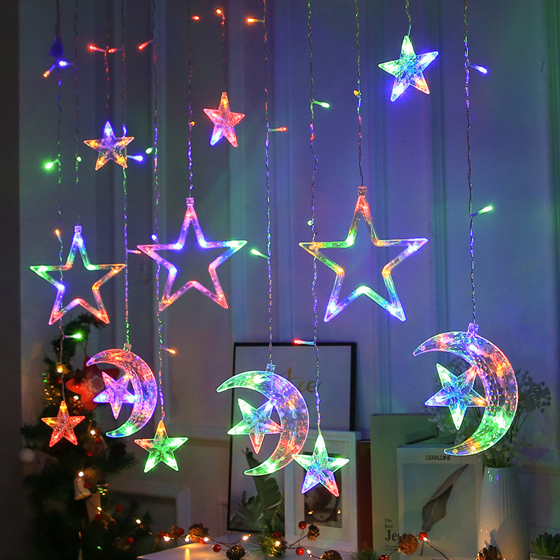 Baru !!! Raya 4 M Moon Star Light Decoration Light Lampu Raya Lampu ...