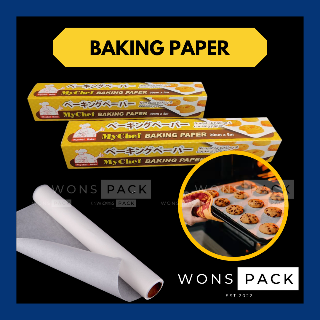 My Chef Baking Paper (30cm x 5m) Non-Stick & Cooking Paper | Shopee ...