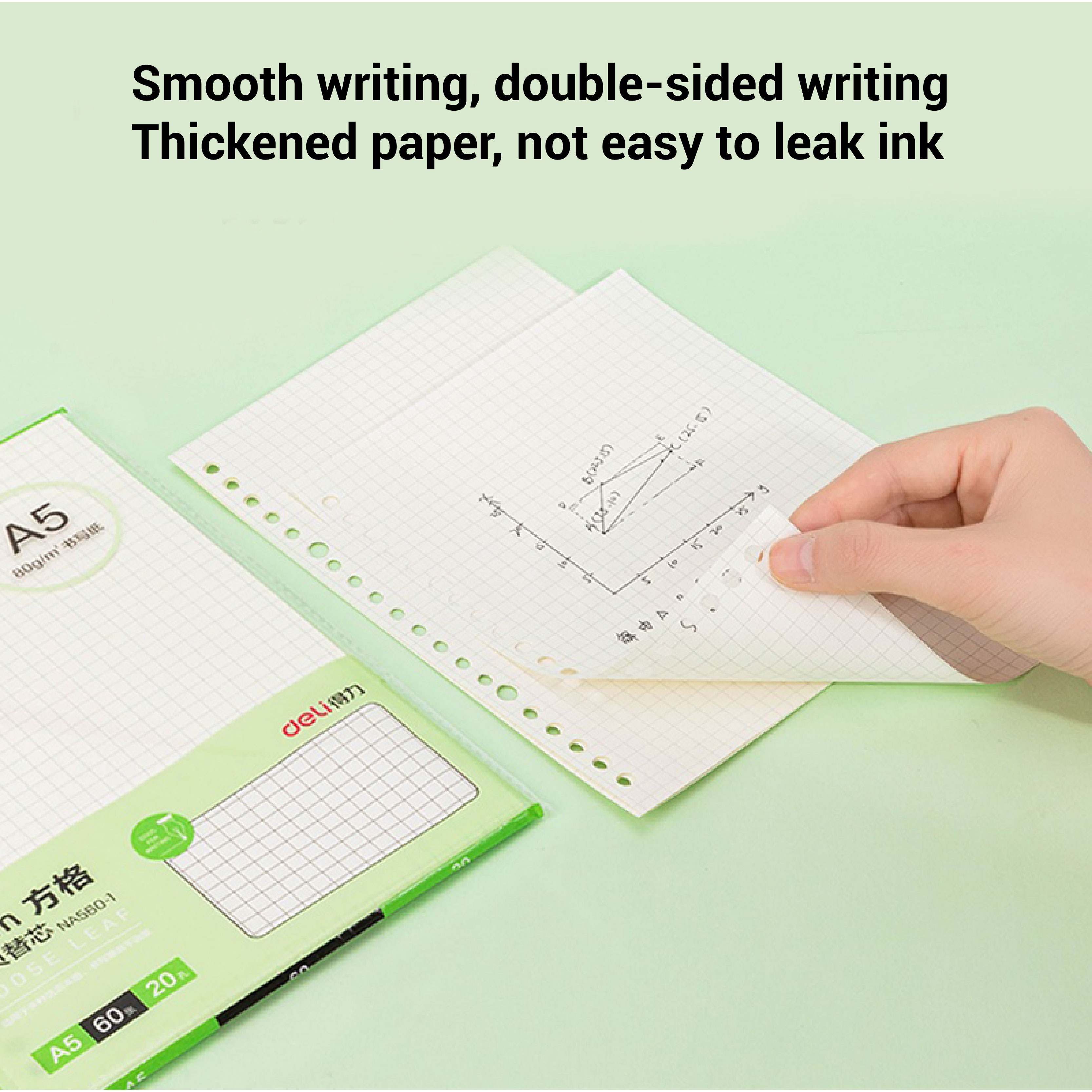 Deli Loose Leaf Binder Notebook Refill Paper A5/B5 (60's x 120 Pages ...