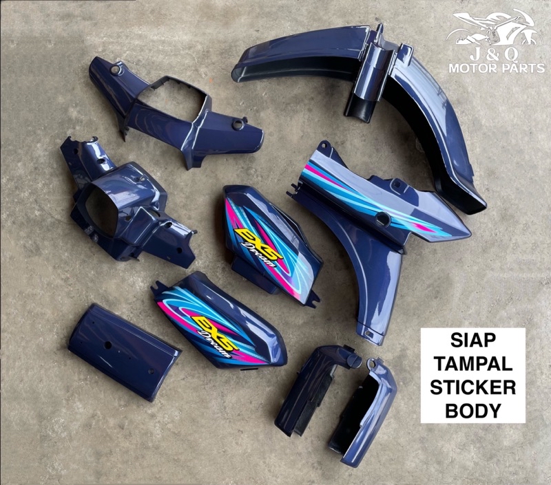 EX5 HIGH POWER EX5-D EX5 DREAM COVERSET BODY COVER SET BODY SET DARK BLUE OLD BLUE SIAP TAMPAL ...