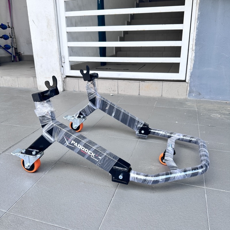 Motorcycle Paddock Stand moving Dolly Trolley Stand Movable Rear Stands ...