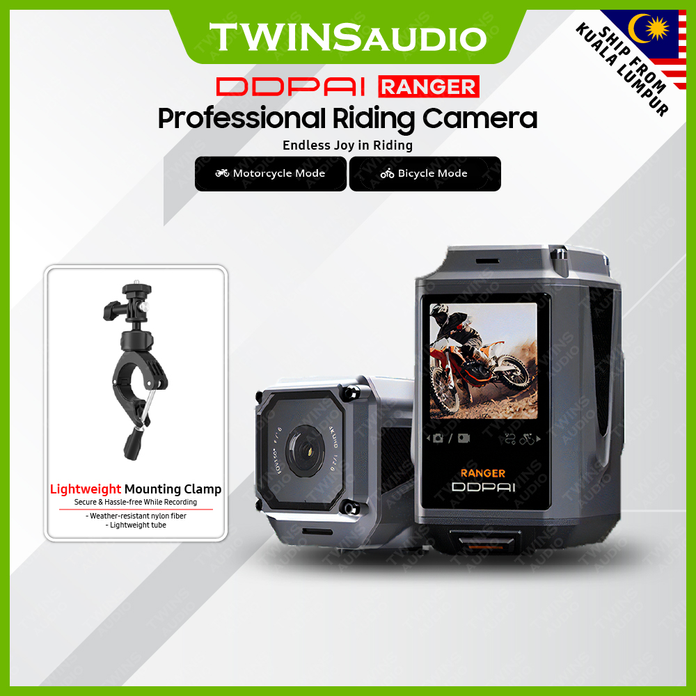 DDPAI Ranger 4K UHD Professional Riding Cameran Triple Intelligent ...