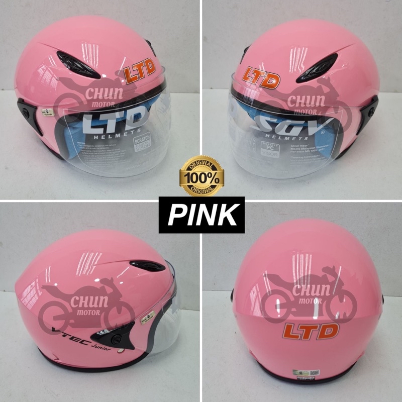 SGV LTD Vtec Junior Kid Helmet with Clear Visor / Budak Topi / Kids ...
