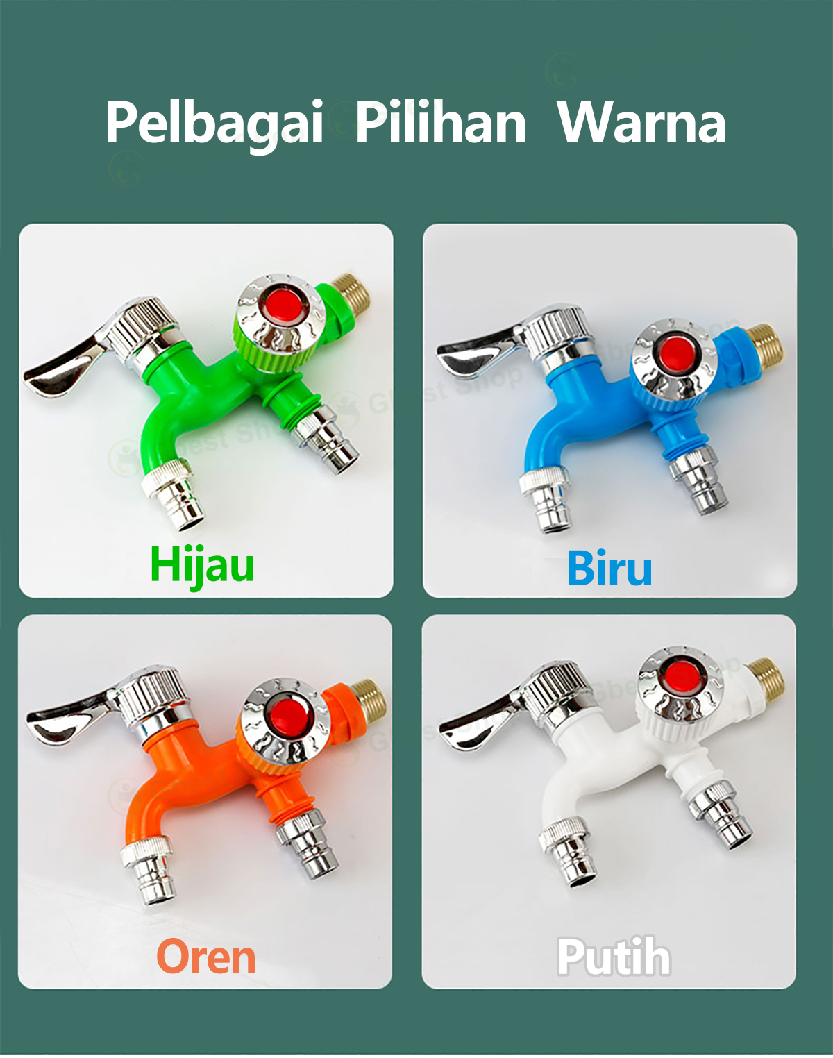 plastik faucet 2 way washing machine bathroom shower toilet faucet twin ...
