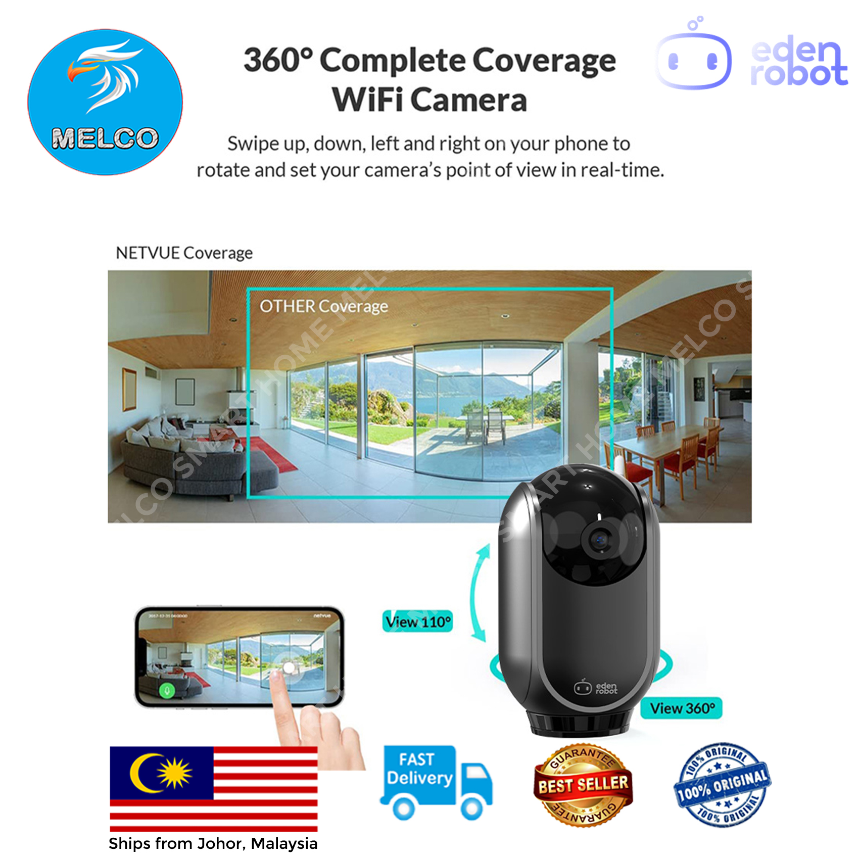 Eden Robot Gpro | eGate Smart Camera CCTV *Limited Edition Matte Black ...