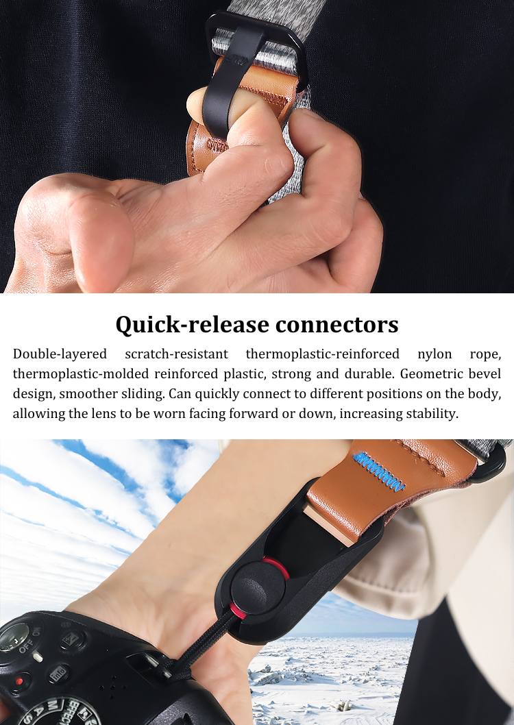 Vamos Slide lite Camera Strap One Step Quick Adjustable Length DSLR ...