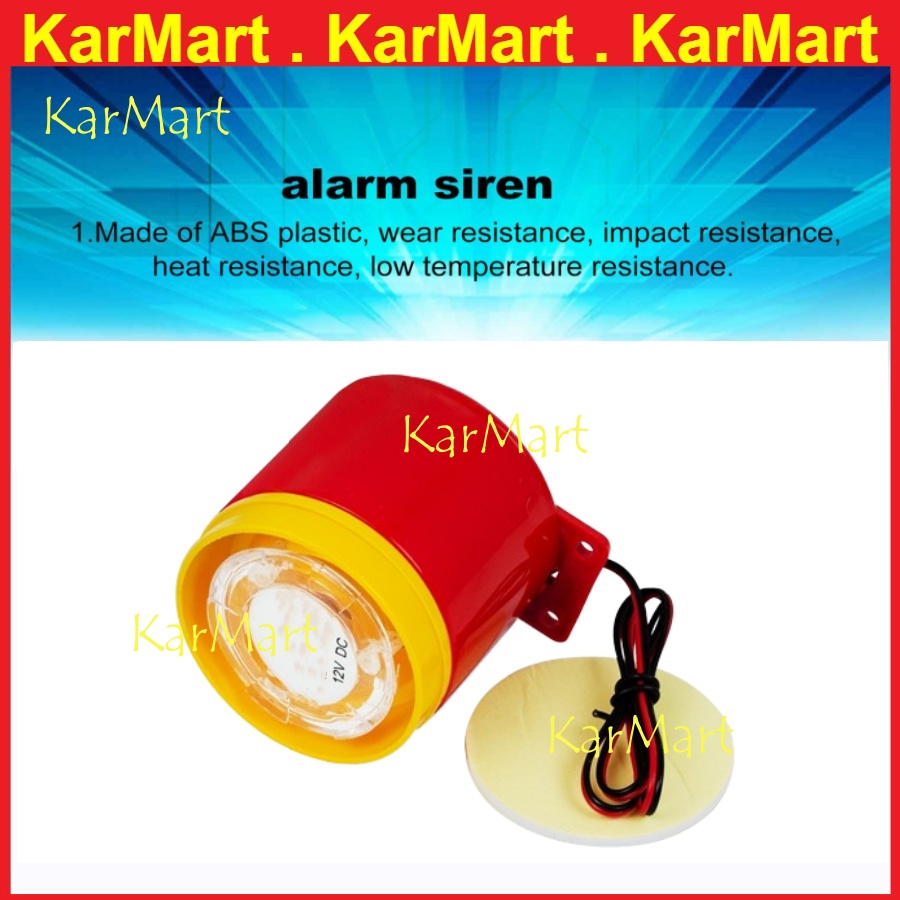 12V 1 Tone 6 Tone Mini Wired Horn Siren Sound Alarm System Warning Horn ...